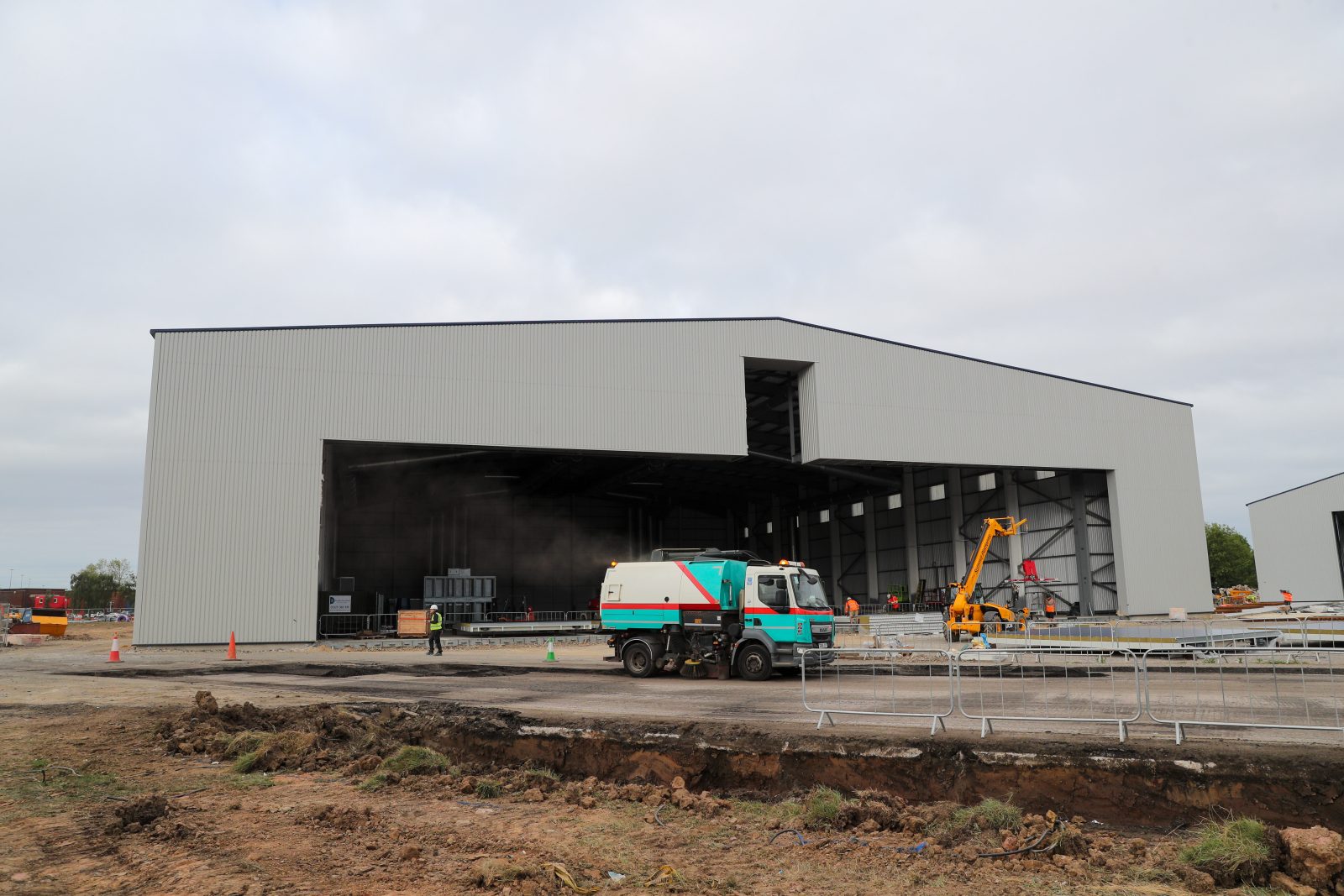 Hangar 9 at Teesside Airport near completion | Airbourne Colours Ltd
